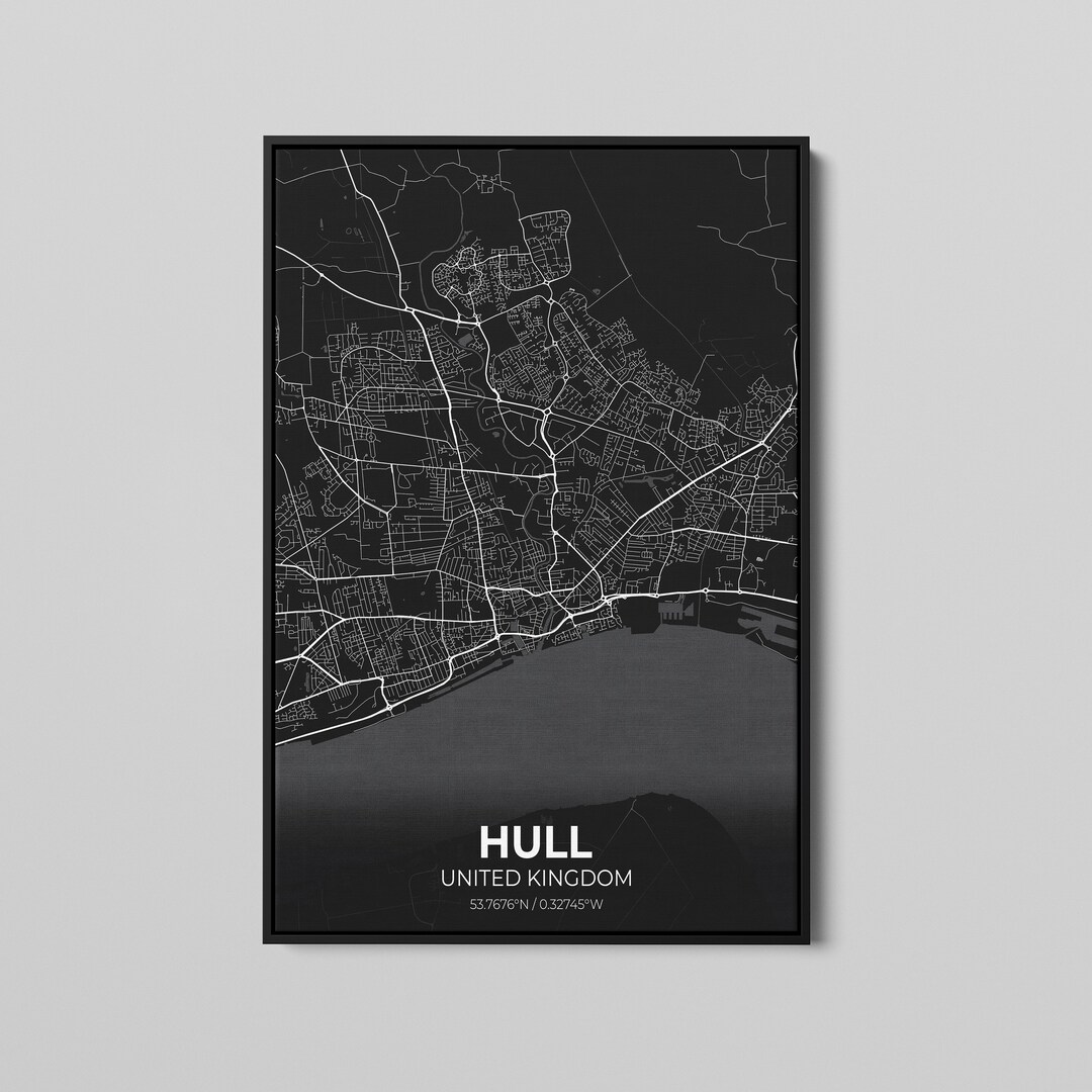Hull UK City Map Poster Art Map of Hull Poster City Map Art - Etsy