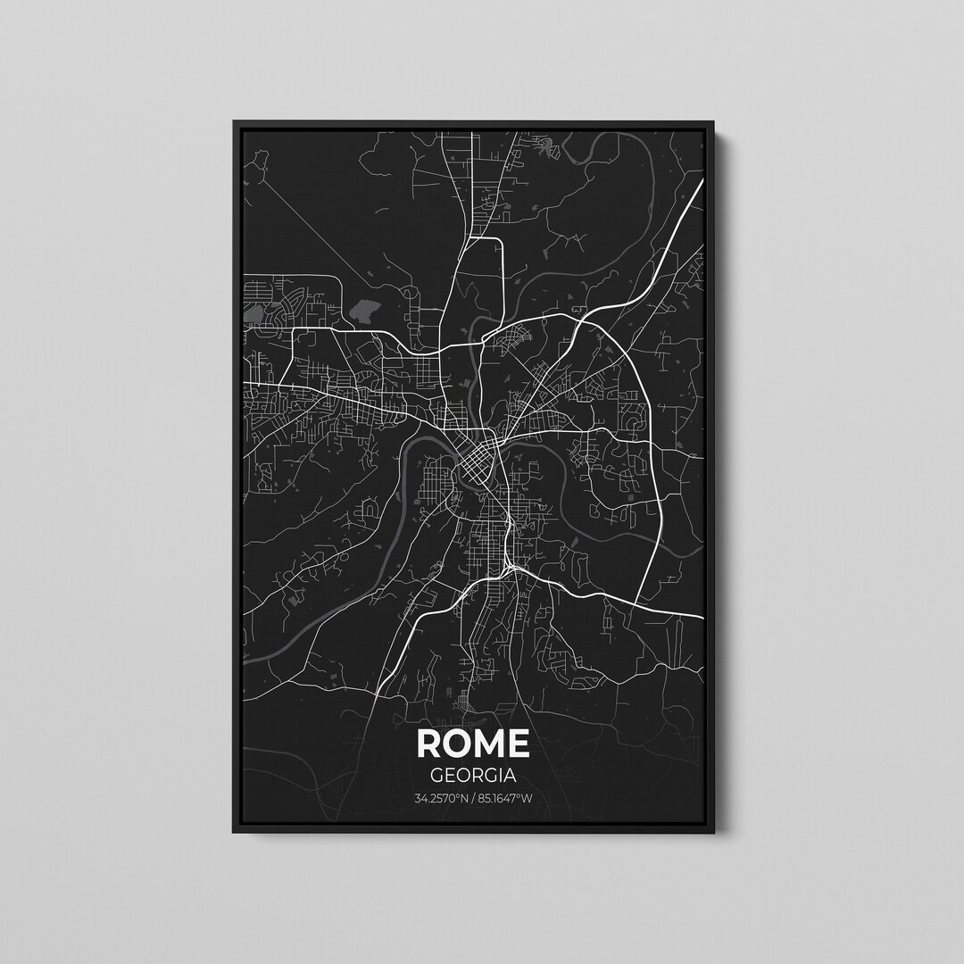 Rom Georgia Stadt Karte Poster Kunst Karte von Rom Poster - Etsy.de