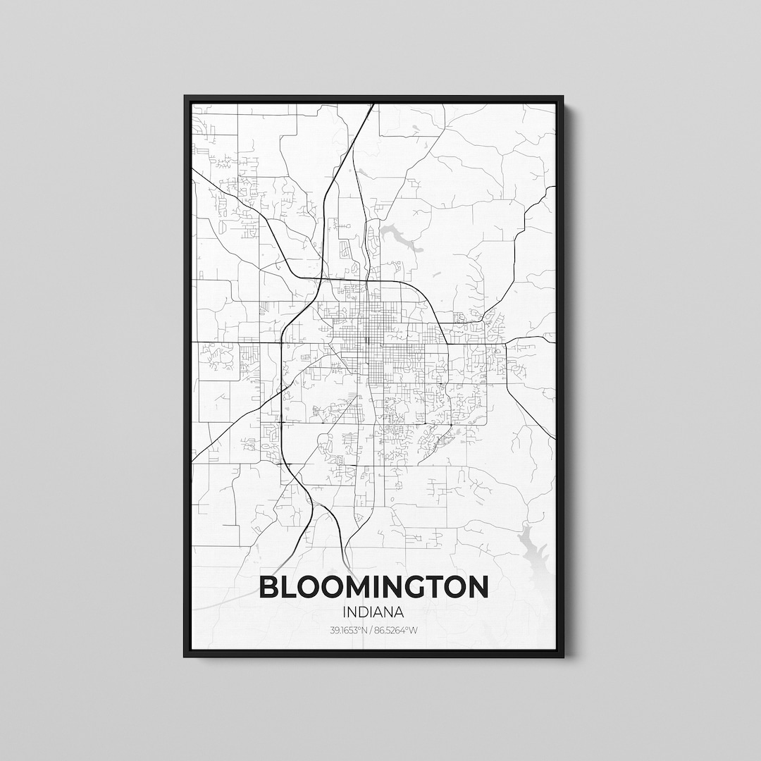Bloomington Indiana City Map Poster Art Map of Bloomington - Etsy