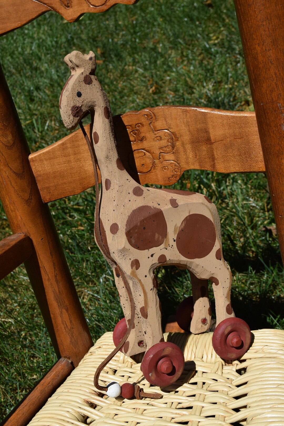 Giraffe Pull Toy - Etsy