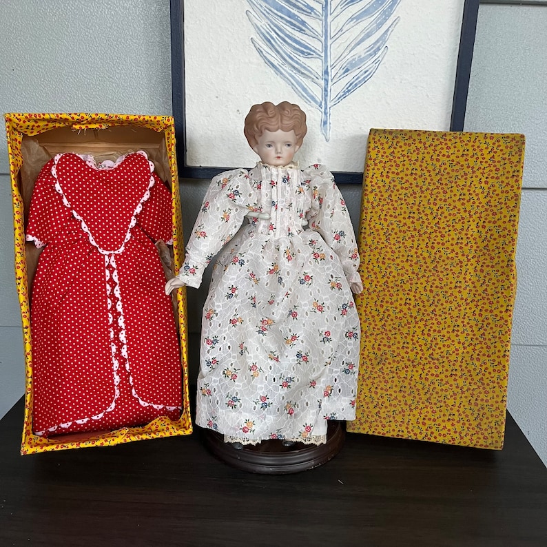 Mark Farmer Jennie June Porcelain Doll With Additional Red Dress - Etsy