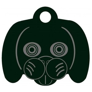 Dog Face Design Pet ID Tag | Personalized Engraved Premium Aluminum Pet ...