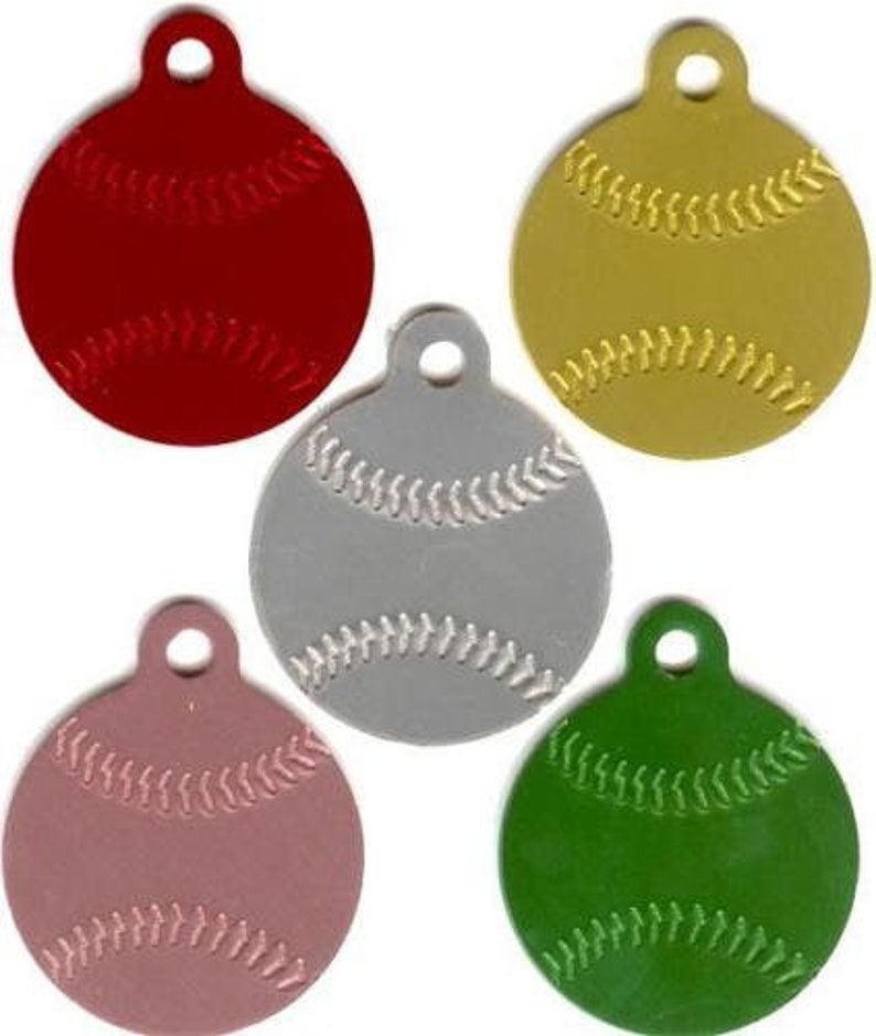 Personalized Baseball Pet ID Tag | Anodized Aluminum Dog Tag - Etsy