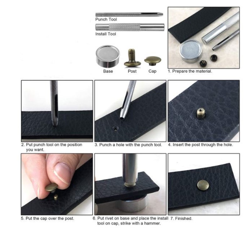 Two Piece Rivet Set - Etsy