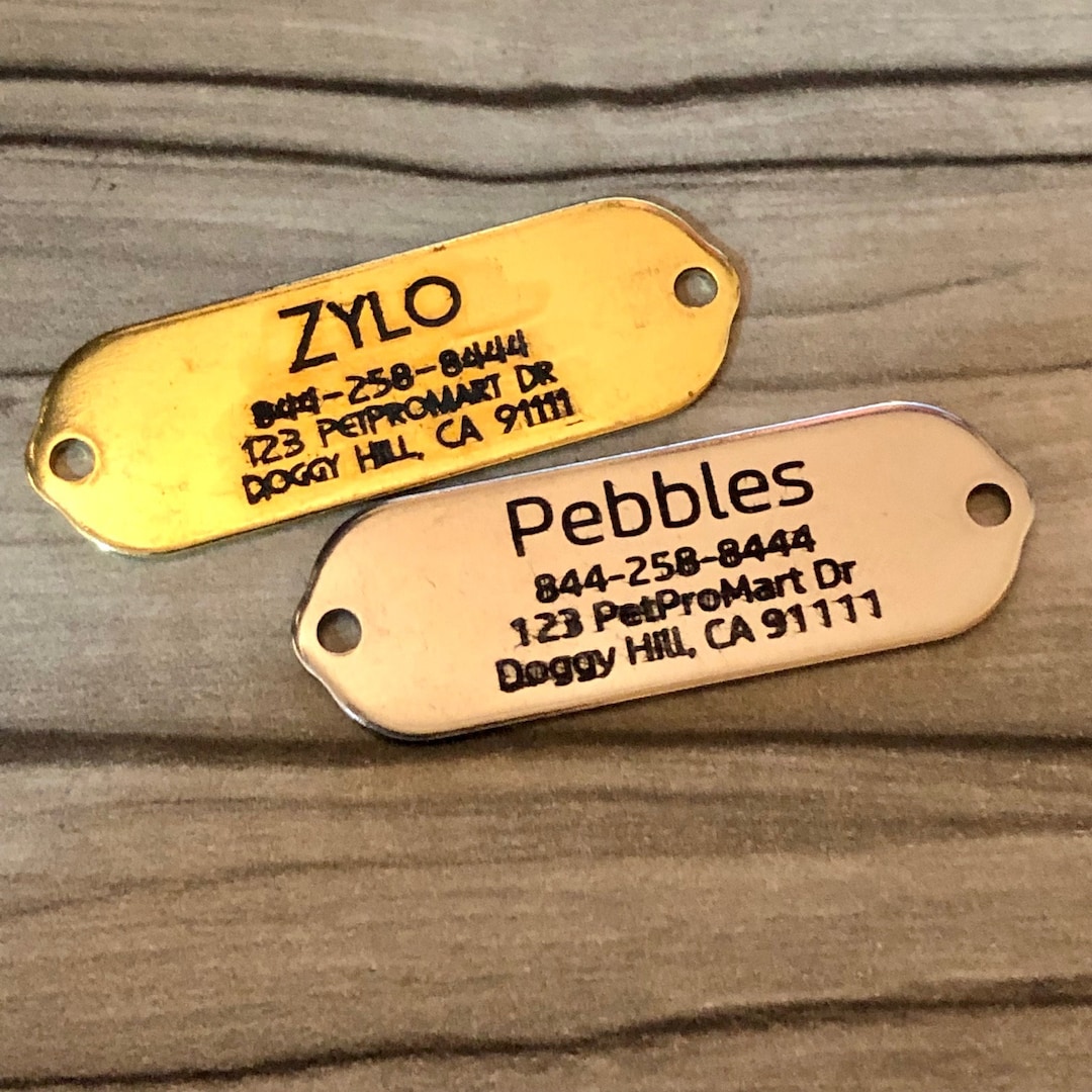 Personalized Engraved Rivet-on Tags for Dogs and Cat Collars - Etsy