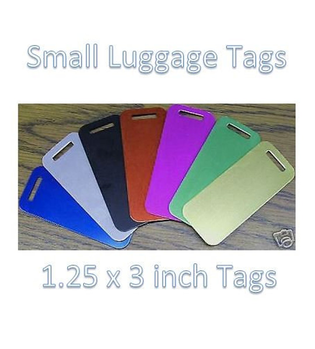 Personalized Small Aluminum Luggage Tags | Custom Engraved ID Tags ...