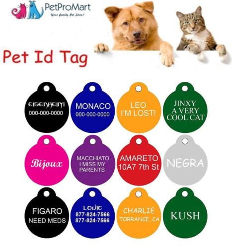 New Snake Print Tag Custom Engraved Personalized Pet ID Tag - Etsy