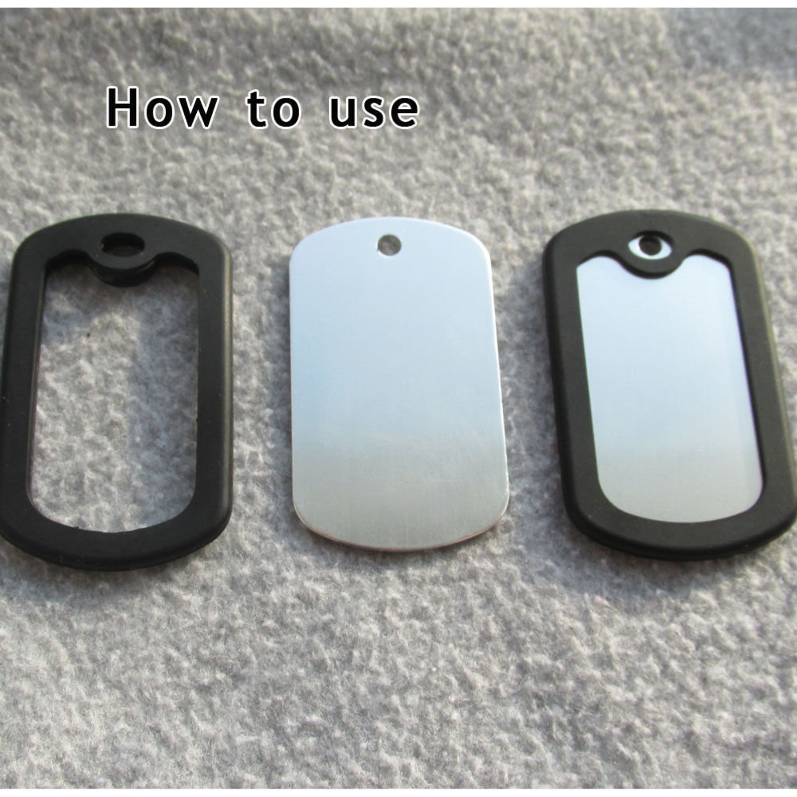 Military Style Dog Tag Silencer Kit | Includes Silencer & Fastener ...