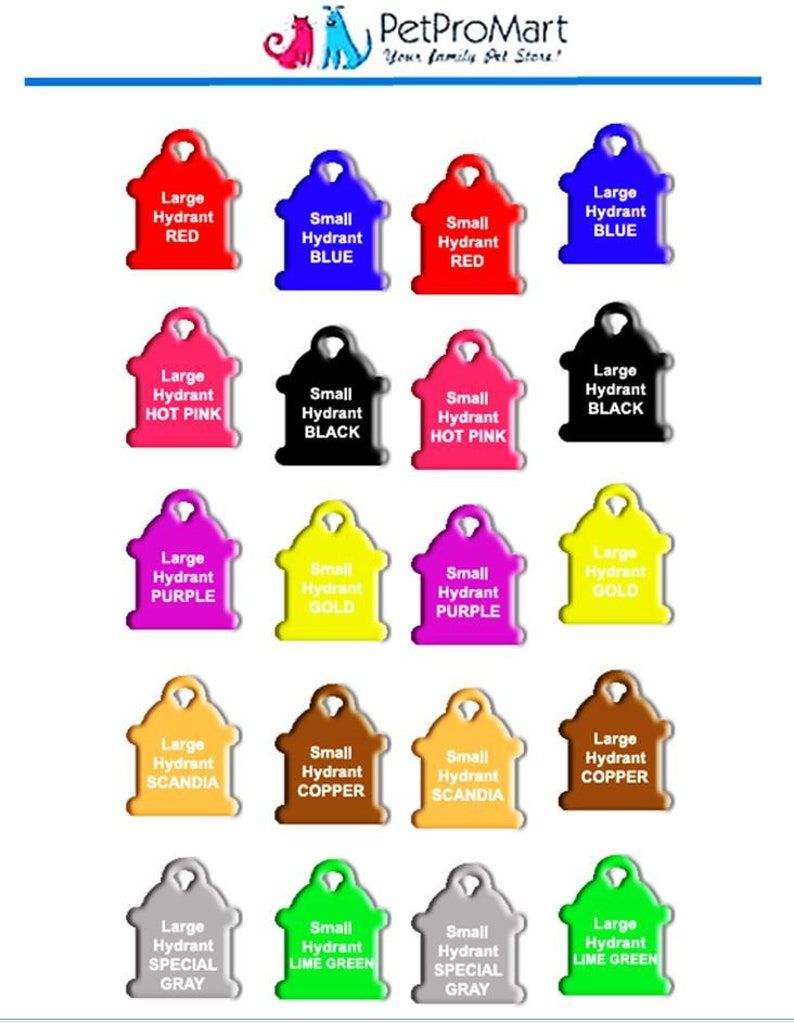 Hydrant Pet ID Tag | Diamond Engraved Aluminum, Custom Personalized - Etsy