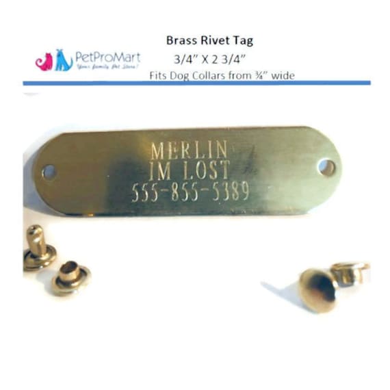 Custom Brass Rivet Tags Personalized Diamond Engraving | Etsy