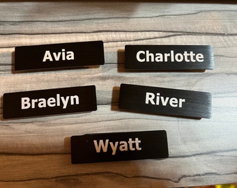 Set of 10 Chalkboard Magnetic Name Tags. Reusable Name Badges. - Etsy