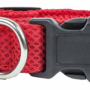 Mesh Dog Collar, Adjustable Aero Mesh 360 Degree Dual Sided Comfortable ...