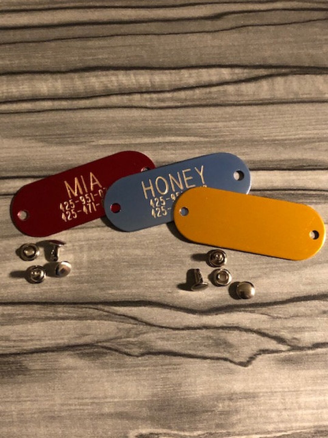 Premium Aluminum Rivet Tags (with Rivets) | Custom Personalized ...
