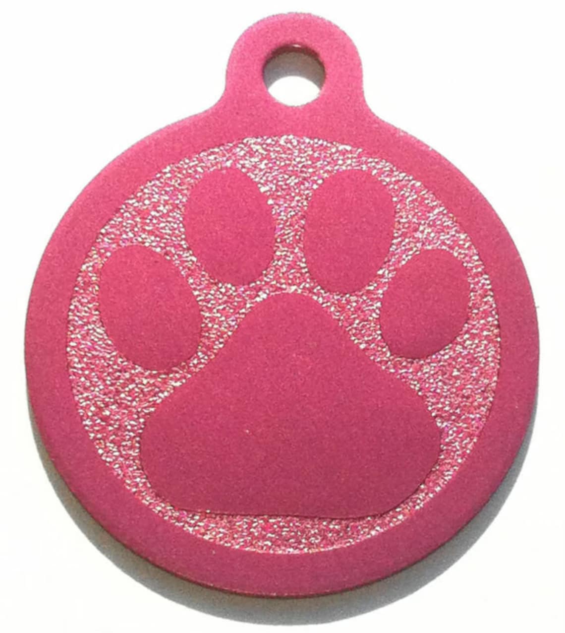 Paw Print Personalized Dog Tag Cat Tag Paw Print Pet ID Tags - Etsy