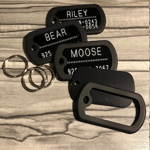 Made in USA Military GI Dog Tags Kit With Tag, Silencer and Fastener ...