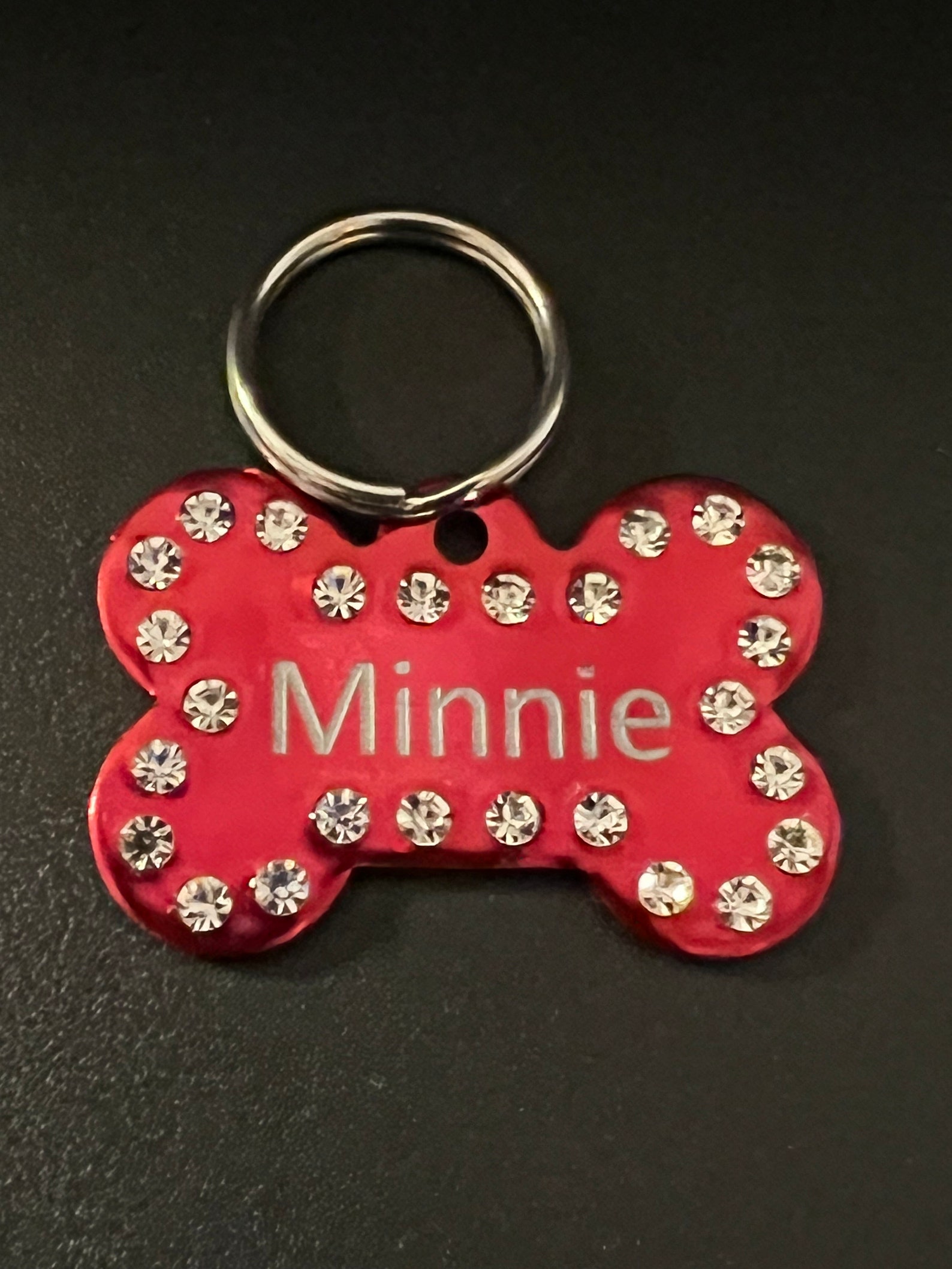 Swarovski Crystals Bone Pet Tags | Designer Pet ID Tags | Crystal Pet ...