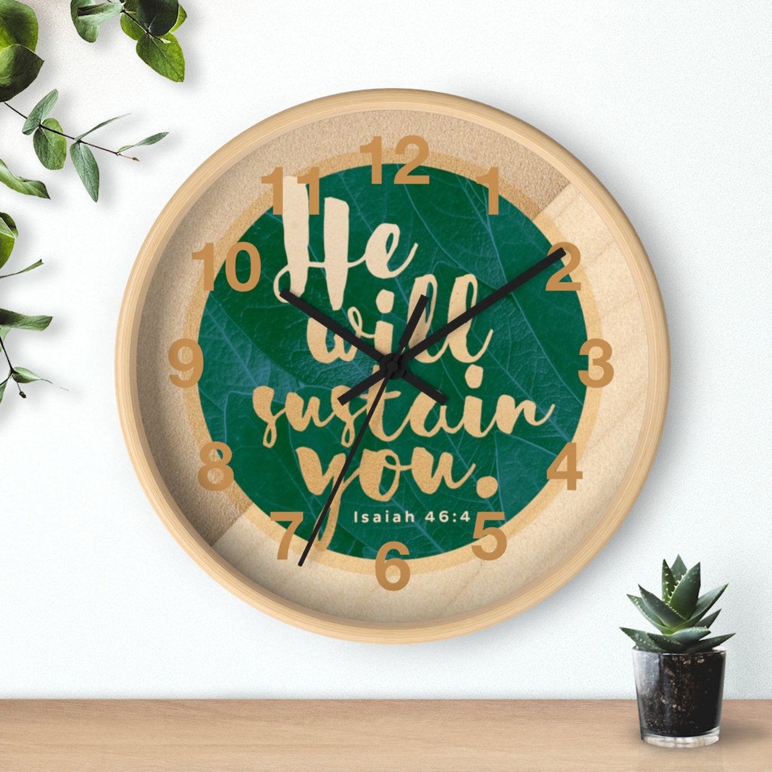 Christian Wall Clock, Scripture Wall Clock, Christian Decor, Home Decor ...