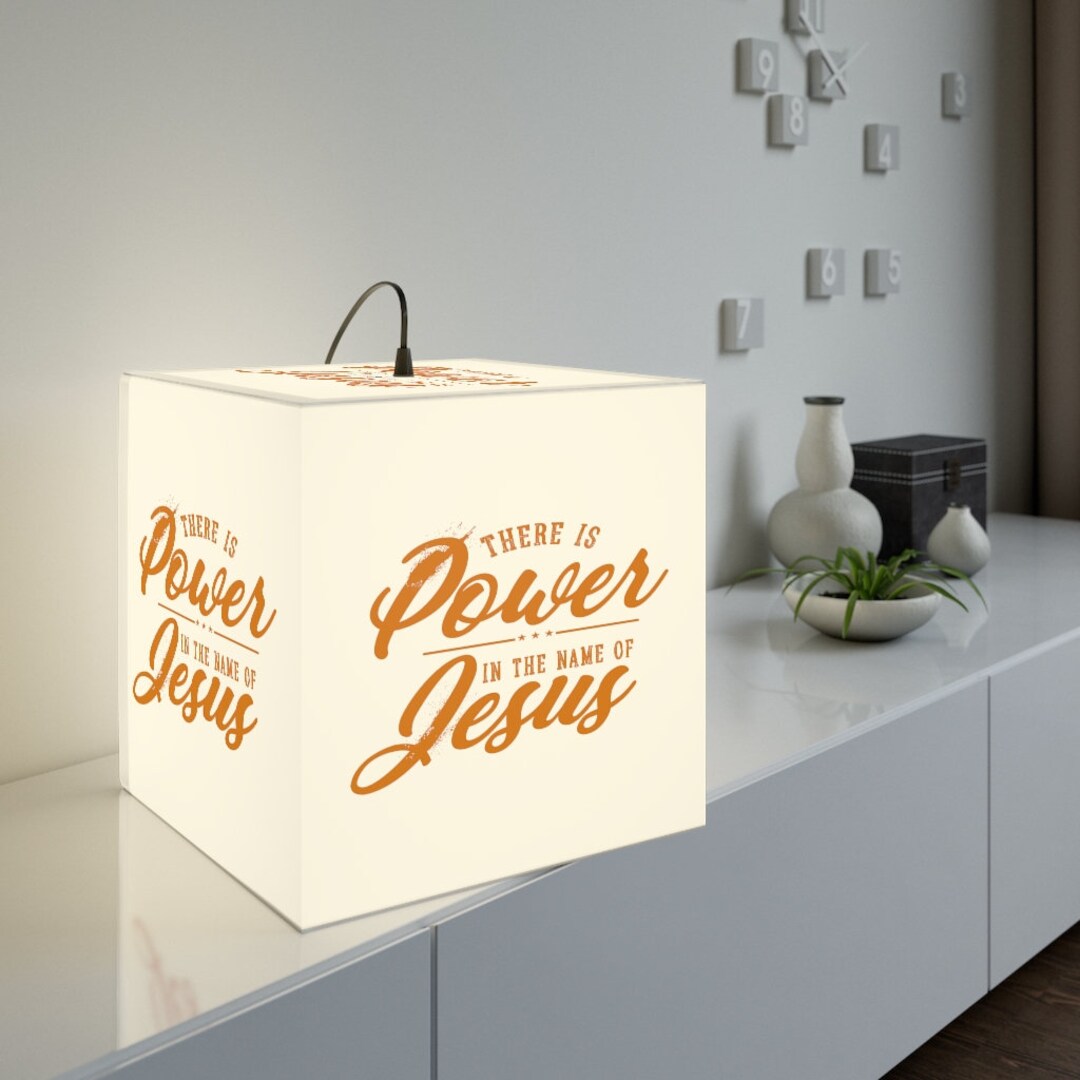 Jesus Cube Lamp Christian Home Decor Light Scripture Lamp - Etsy