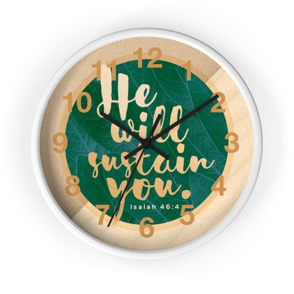 Christian Wall Clock, Scripture Wall Clock, Christian Decor, Home Decor ...