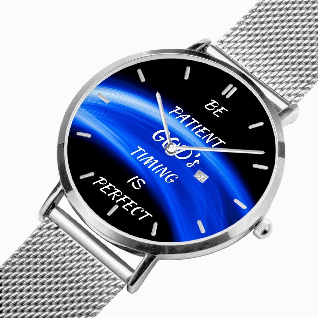 Scripture Unisex Wristwatch be Patient God's Timing is Perfect ...