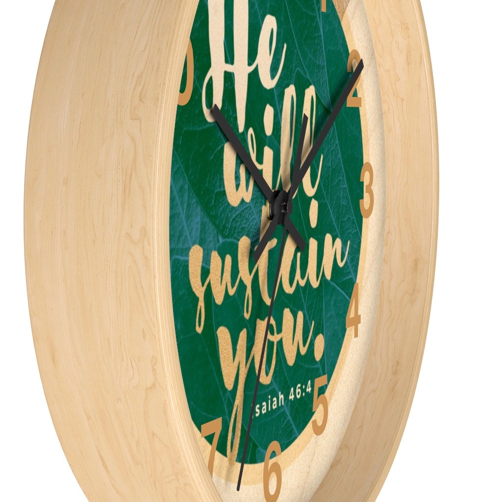 Christian Wall Clock Scripture Wall Clock Christian Decor | Etsy