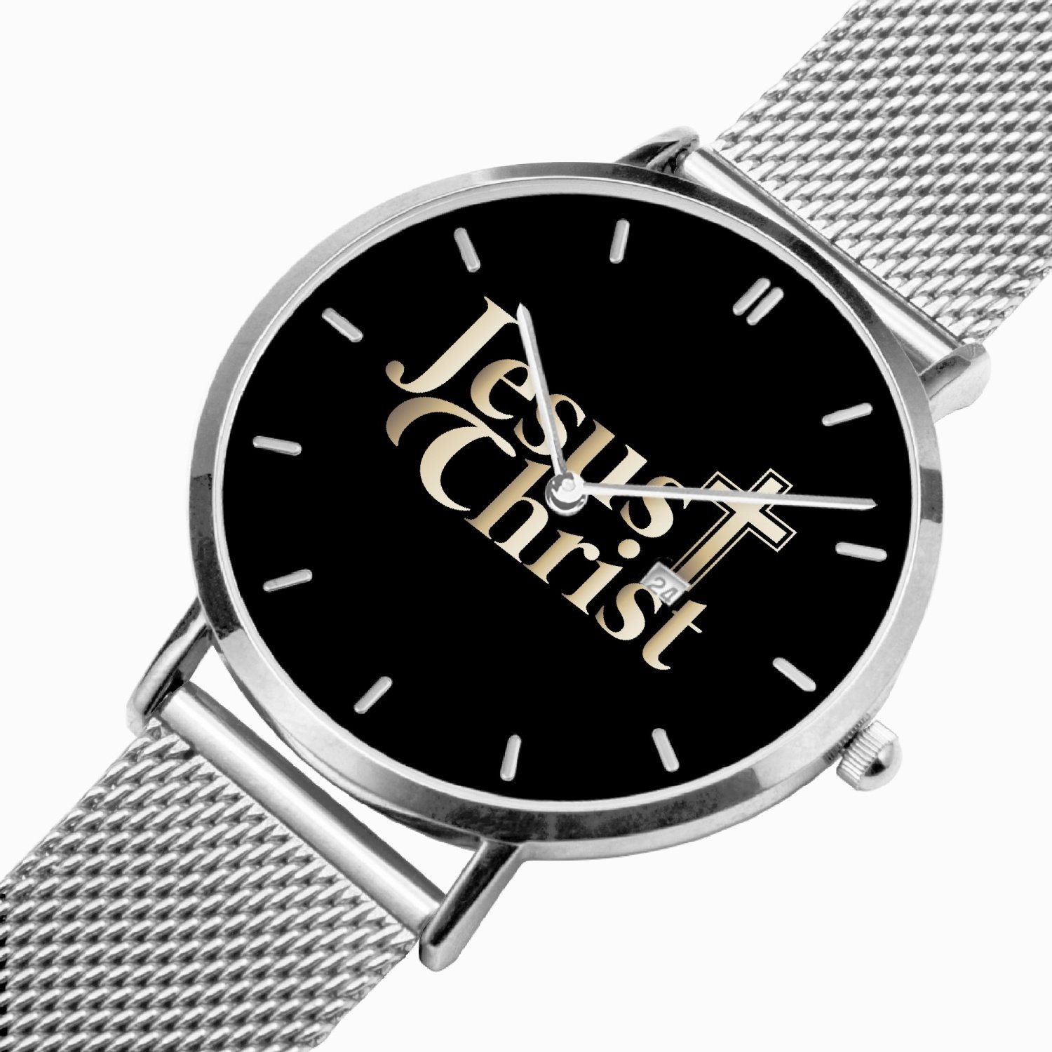 Christian Unisex Wristwatch multi Sizes & Color W/ Calendar Jesus ...
