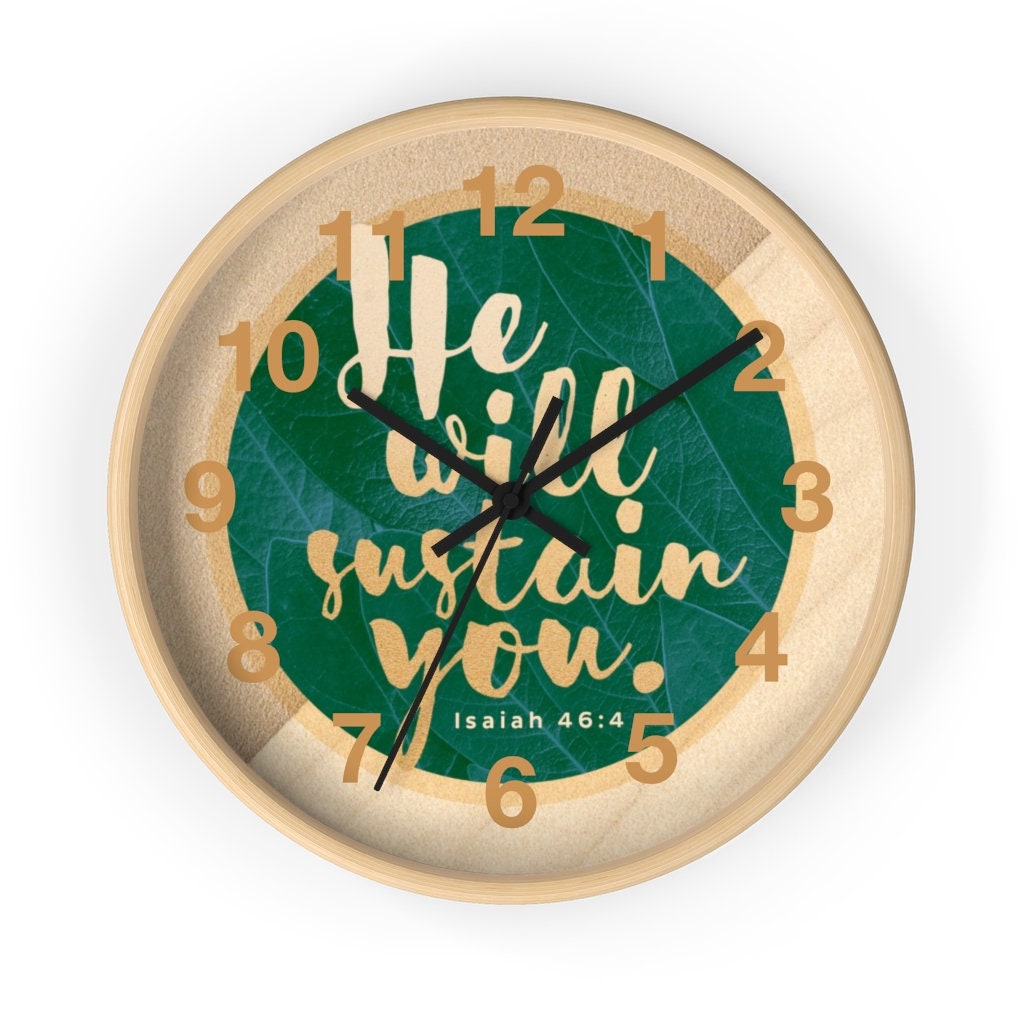 Christian Wall Clock, Scripture Wall Clock, Christian Decor, Home Decor ...