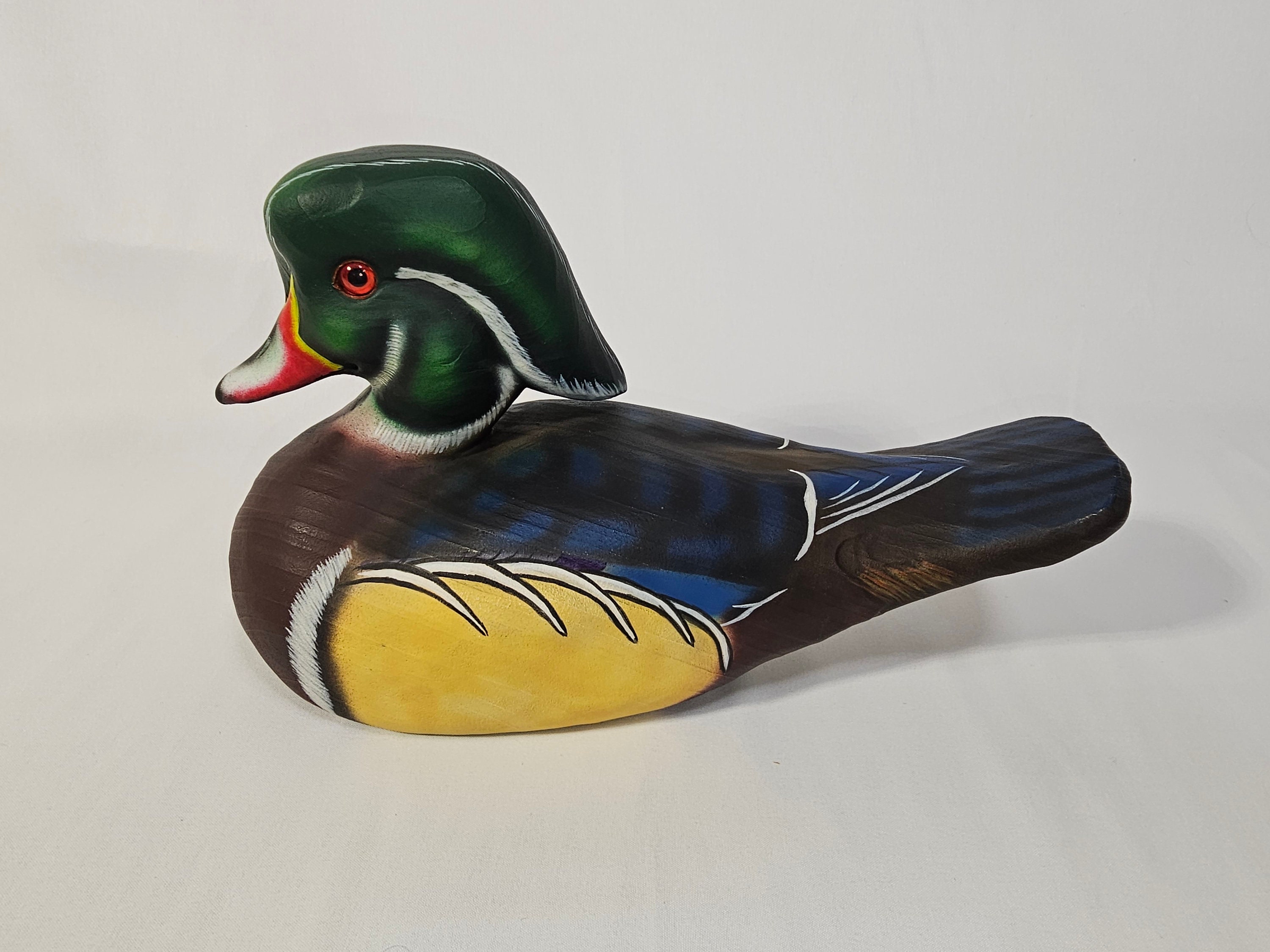 Hand Carved Antique Wood Duck Item 501 - Etsy