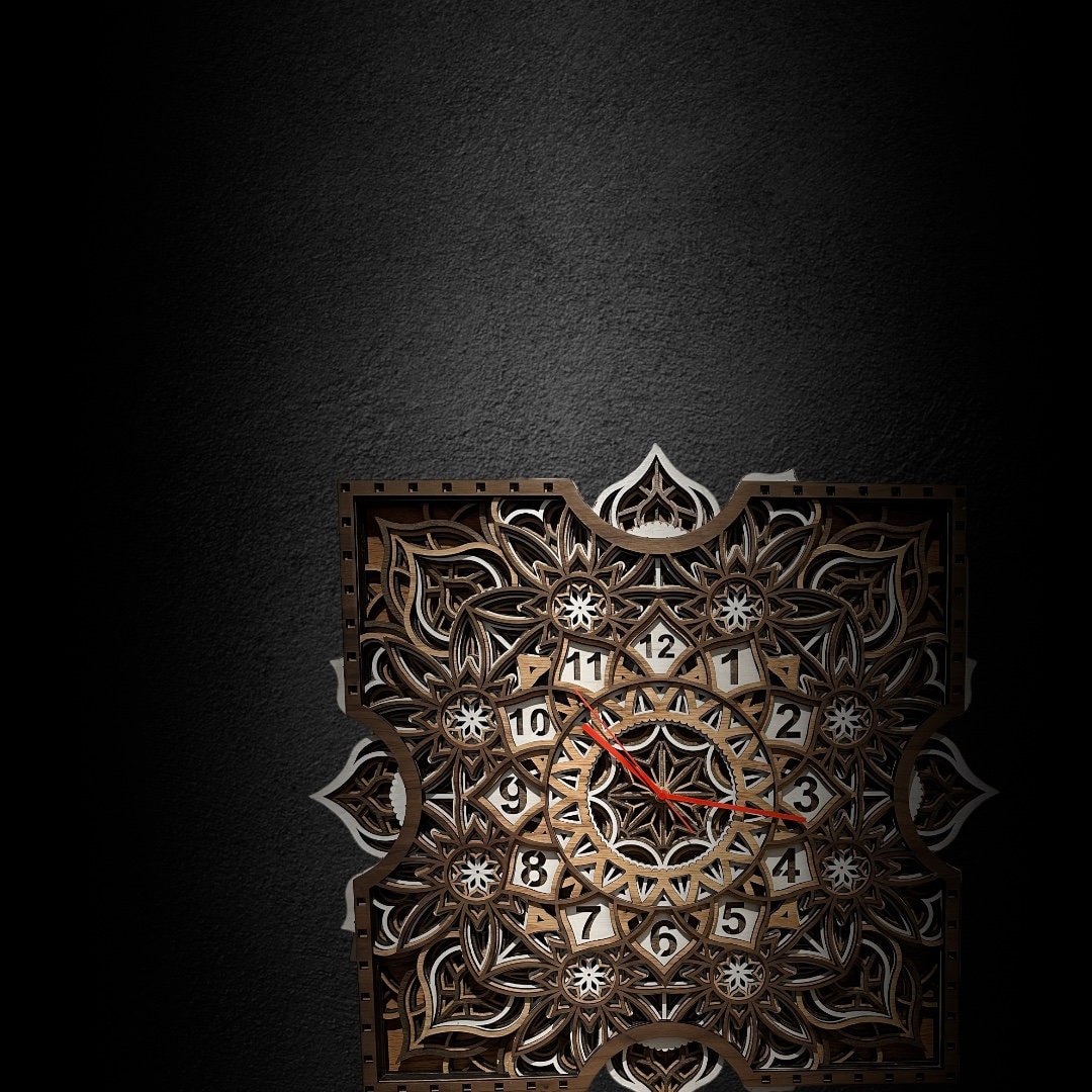 7layer Art Laser Cut Wall Clock - Etsy