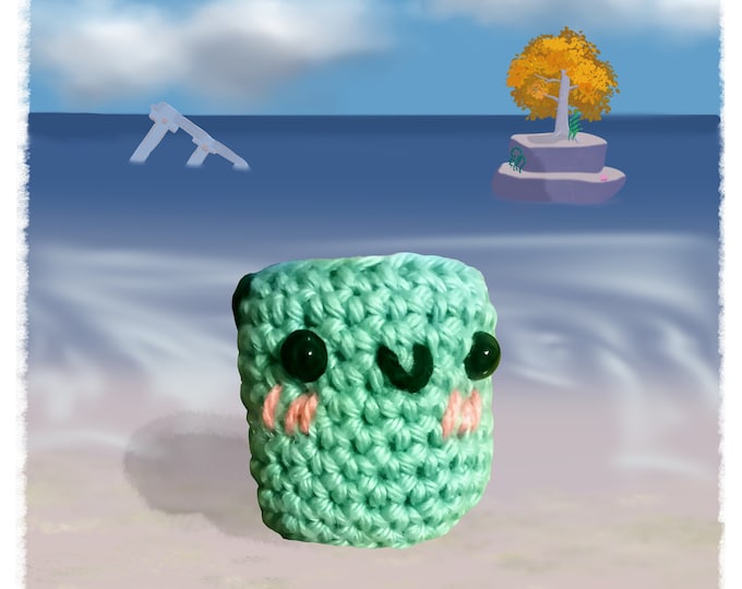 Cyl the Green Cylinder Crochet Plush – Palia Inspired Amigurumi [made ...