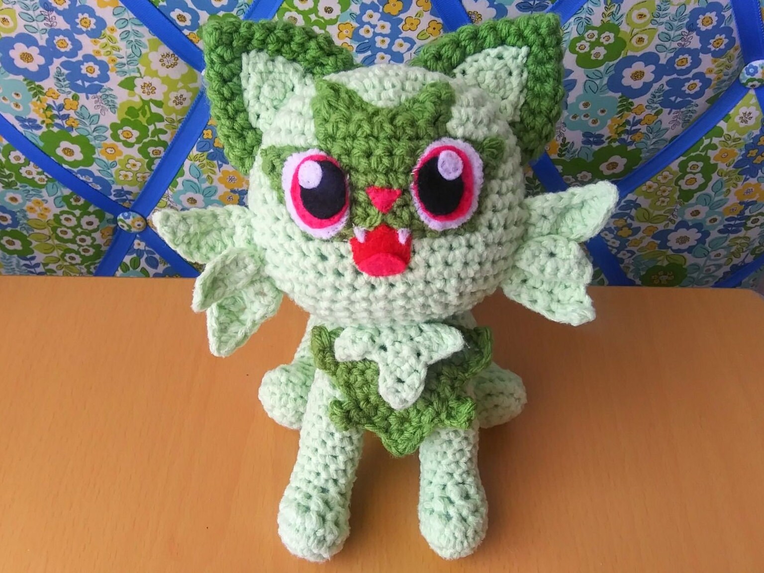Crochet Amigurumi Sprigatito Pokemon Gen 9 Plush // Custom | Etsy