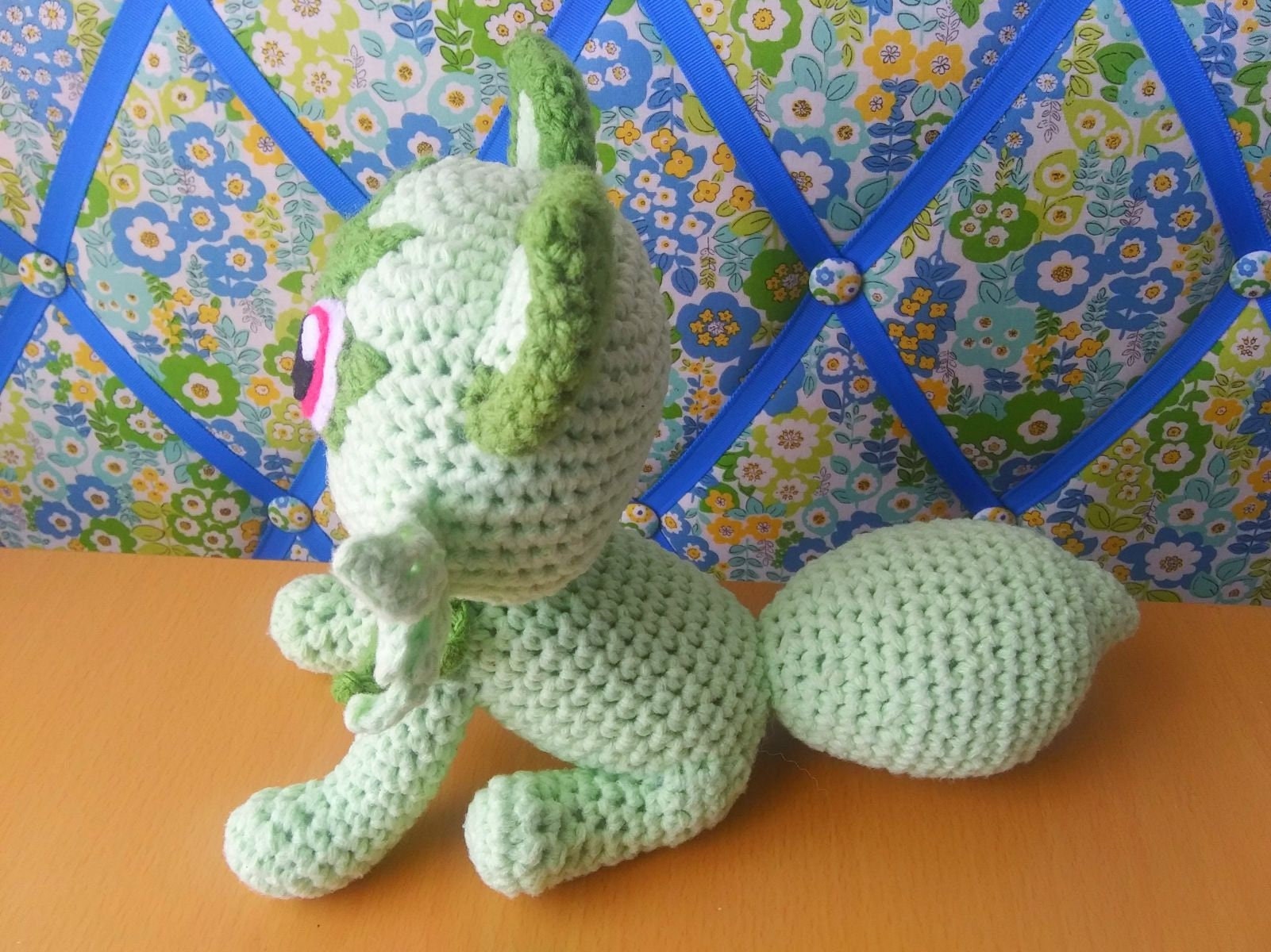 Crochet Amigurumi Sprigatito Pokemon Gen 9 Plush // Custom | Etsy