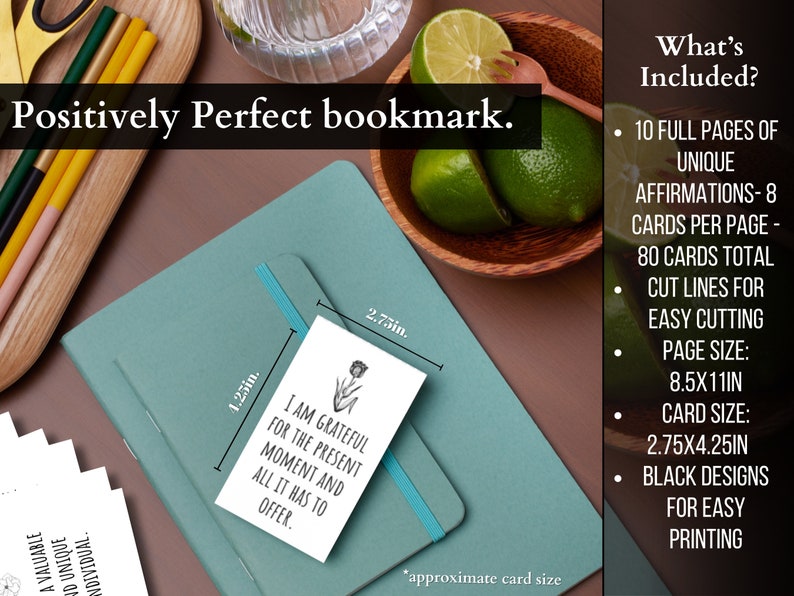 Printable Minimalist Floral Affirmation Cards, Black & White ...