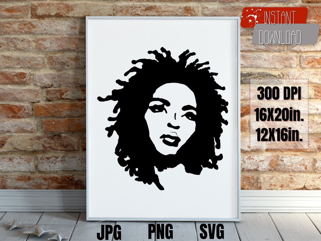 Lauryn Hill Art - Png Files for Designs, Lauryn Hill Gift, Hip Hop ...