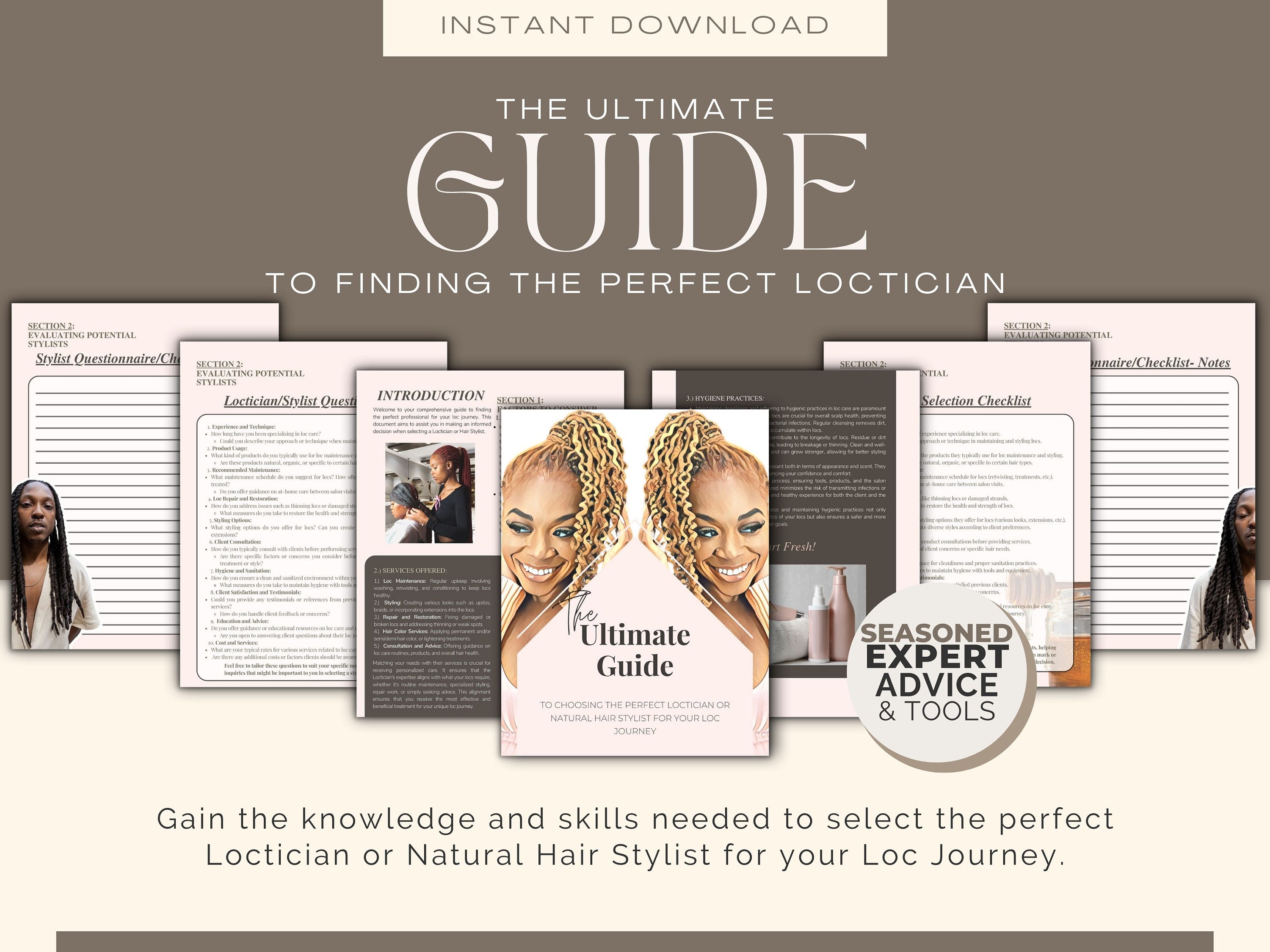 Loctician and Hair Stylist E Book Pdf Selection Assessment, Dread Locs ...