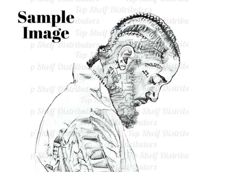 Remembering Nipsey Hussle Abstract Sketch Portrait Printable Download
