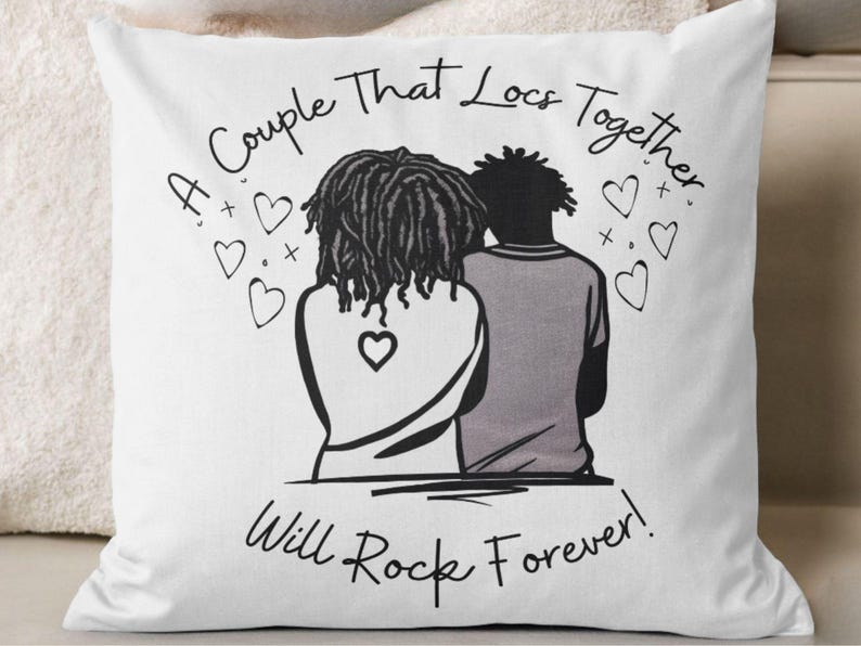 Locs Love Line Art, Black Couple With Locs Printable, A Couple That ...