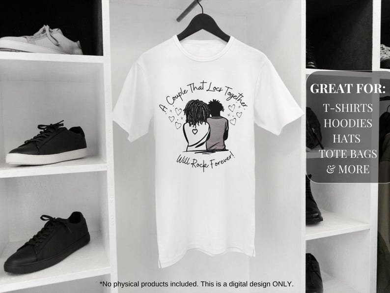 Locs Love Line Art, Black Couple With Locs Printable, A Couple That ...