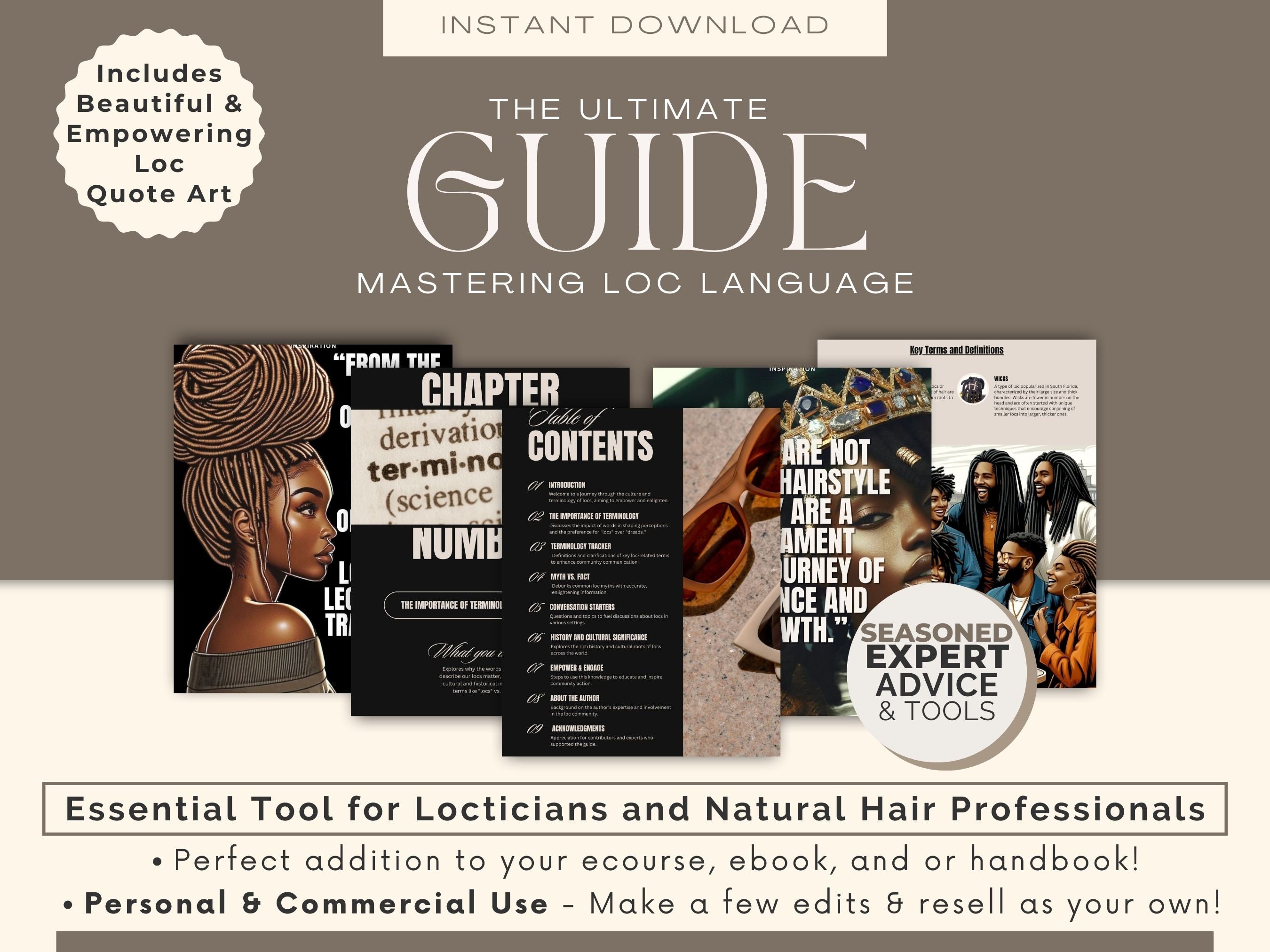 Loctician and Hair Stylist E Book Pdf - Loc Language Guide, Dread Locs ...
