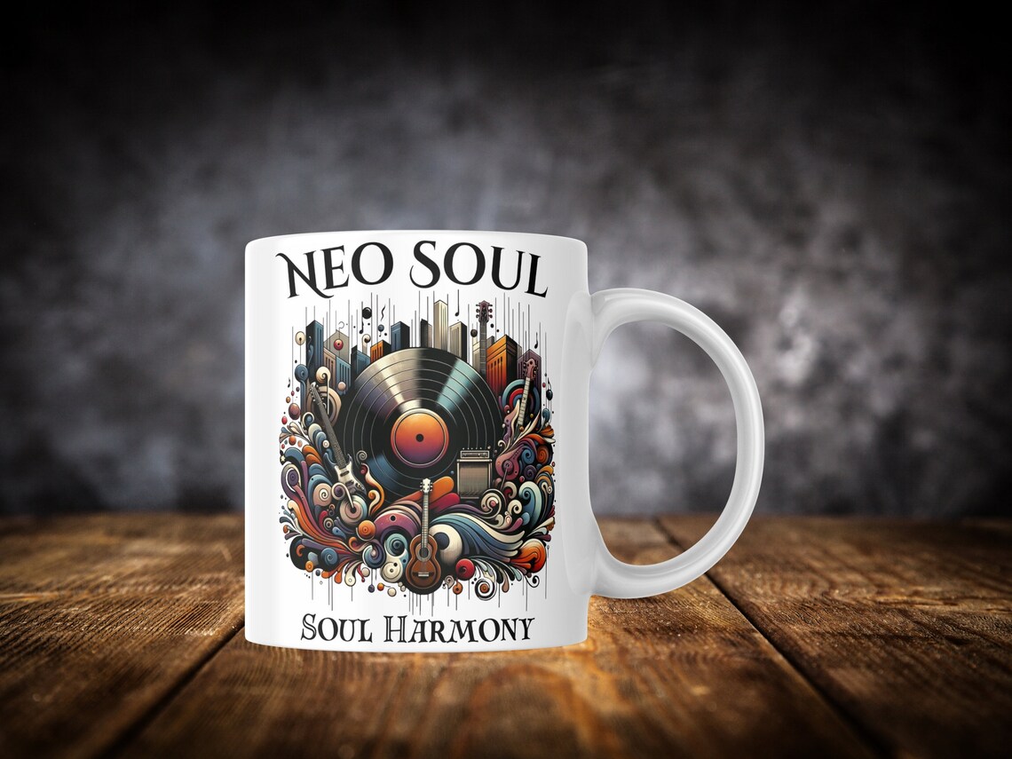 Eclectic Neo Soul Art Print, Colorful Musical Instruments & Vinyl ...
