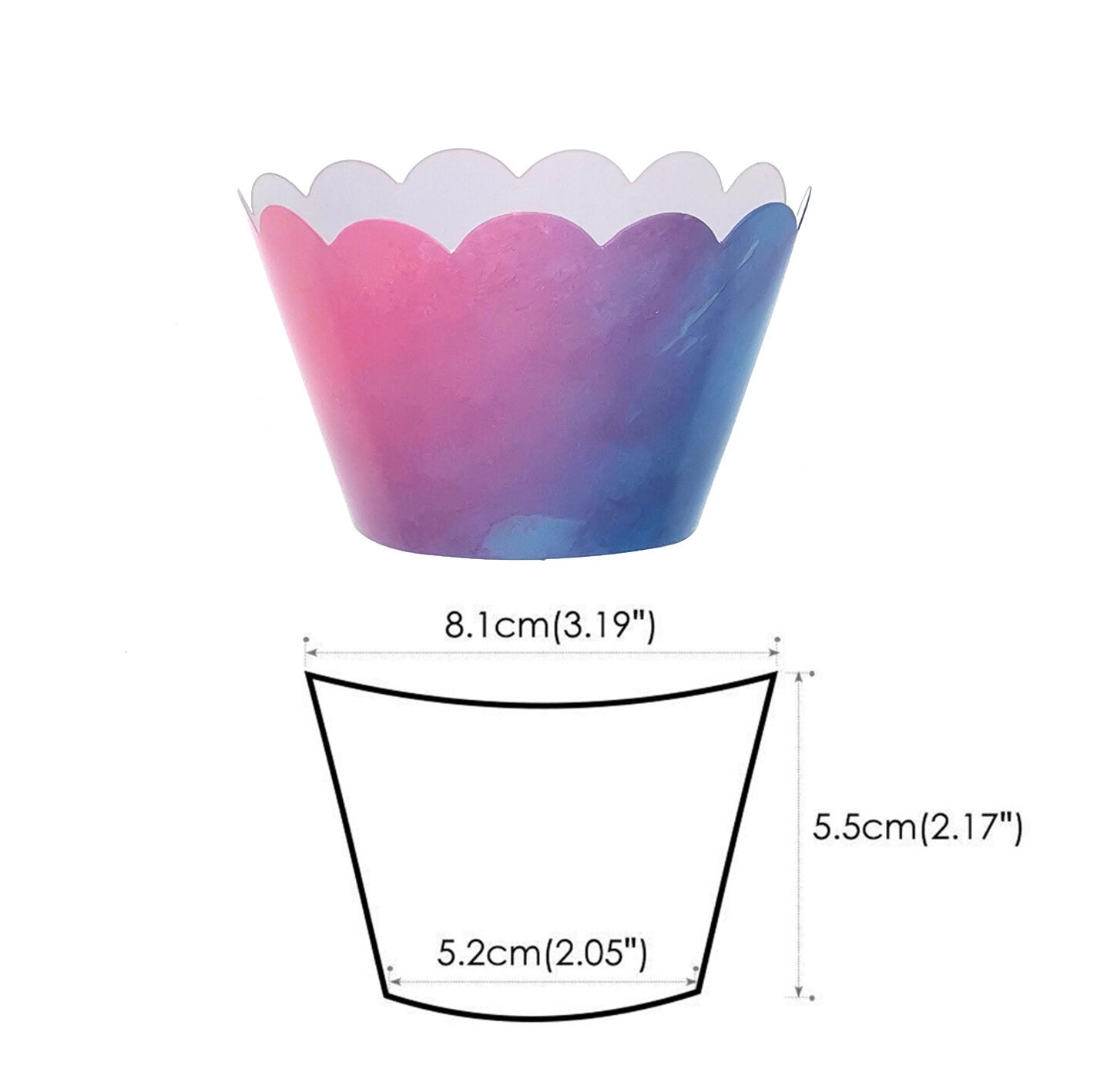 DIY Cupcake Liner Wrappers - Set of 24 Marble Print Cupcake/muffin ...