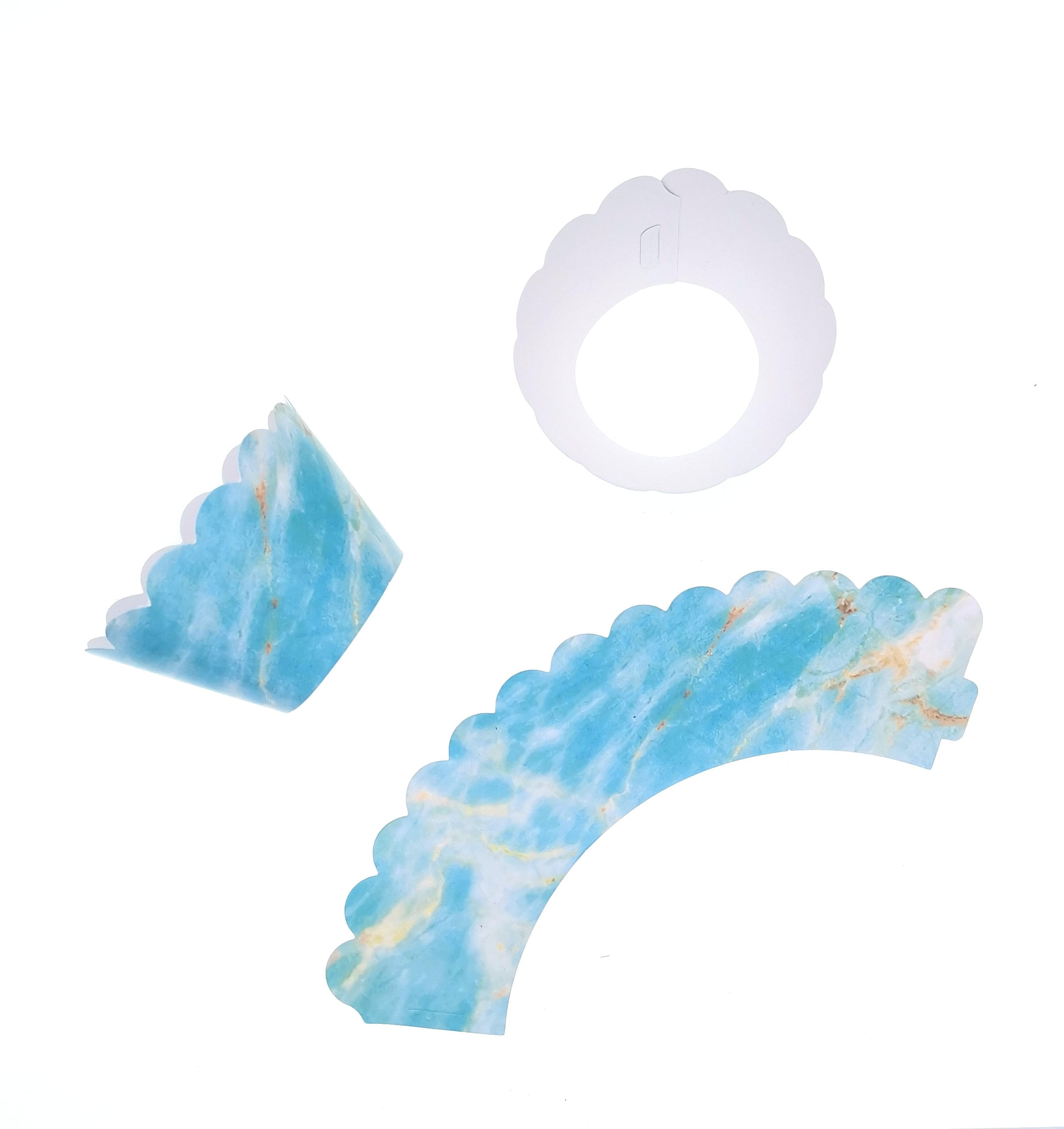 DIY Cupcake Liner Wrappers - Set of 24 Marble Print Cupcake/muffin ...