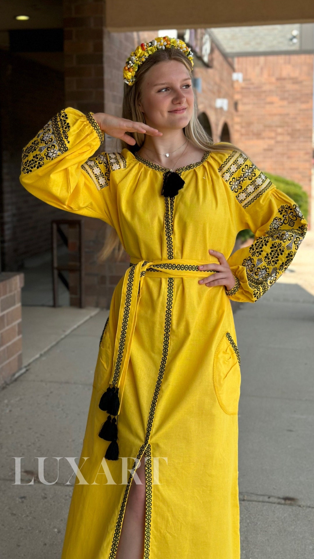 Ukrainian Vyshyvanka Dress in Stock in USA NEW Embroidered Dress ...