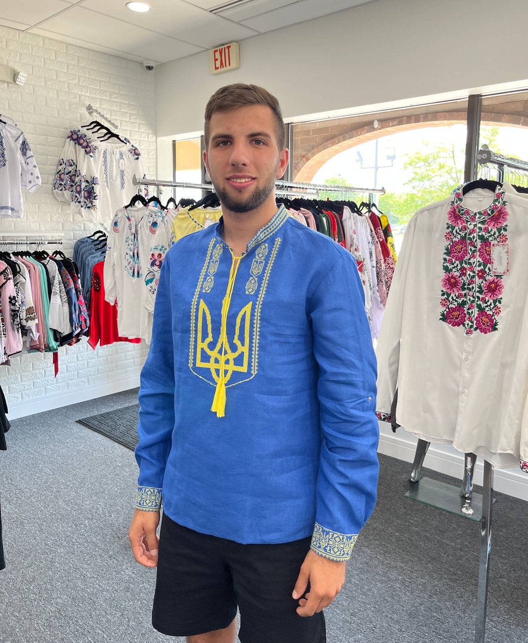 Vyshyvanka for Man Ukrainian Vyshyvanka Ukraine Sorochka Ukrainian ...