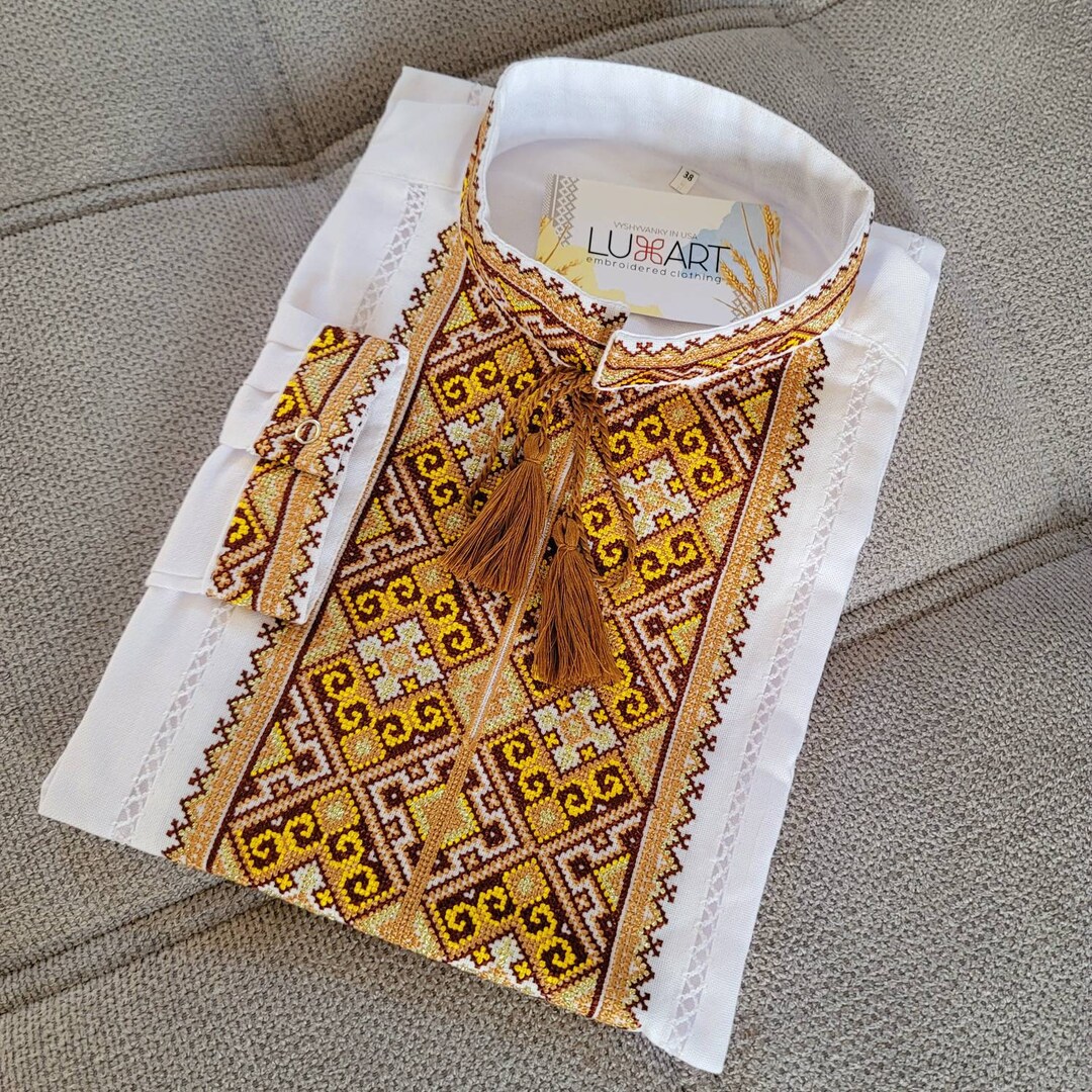 Vyshyvanka for Man Ukrainian Vyshyvanka Ukraine Sorochka Ukrainian ...