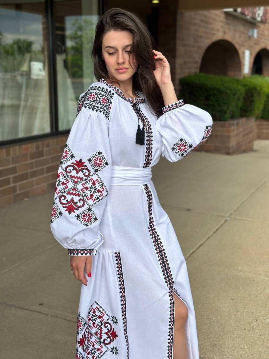 Ukrainian Vyshyvanka Dress in Stock in USA NEW Embroidered Dress ...