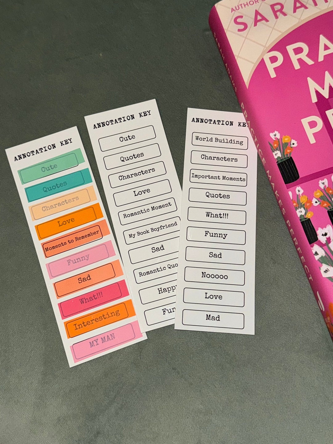 Annotation Key Bookmarks set of 6 - Etsy