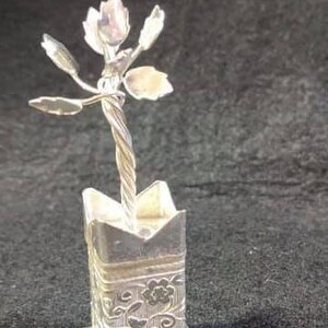 German Silver Tulsi Plant Pot | Pooja Decor, Krishna Nagri - Etsy