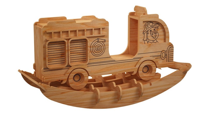 Fire Truck Rocking Horse, Suitable for Mass Production, Design for ...