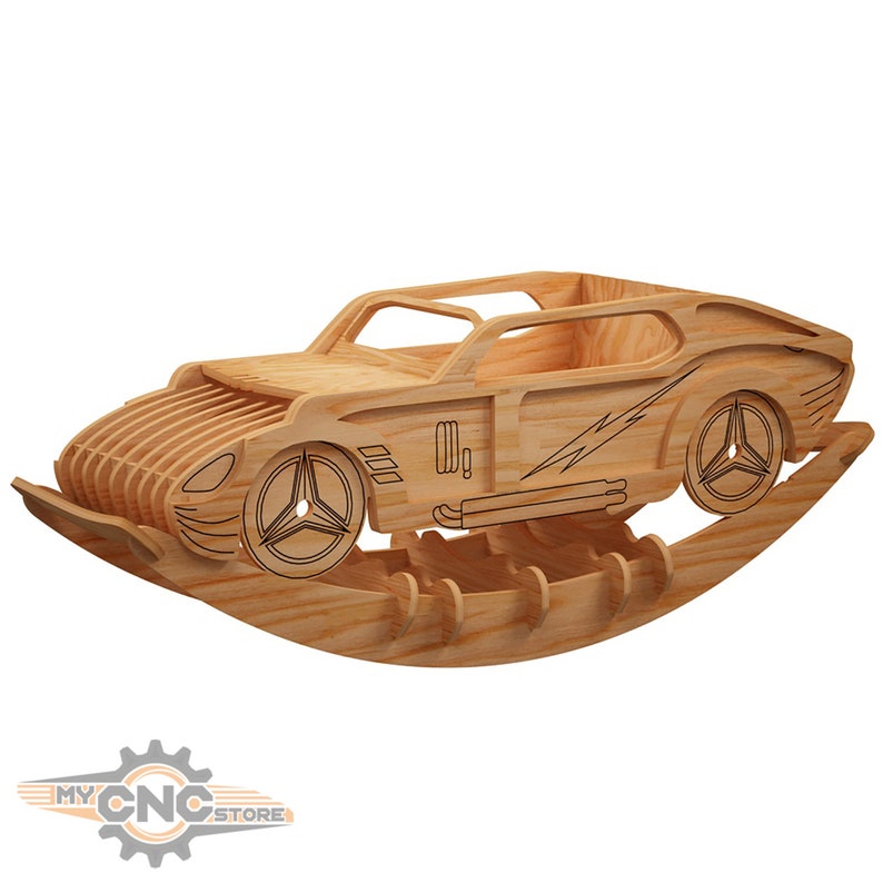 Race Car Rocking Horse, Suitable for Mass Production, Design for Laser ...